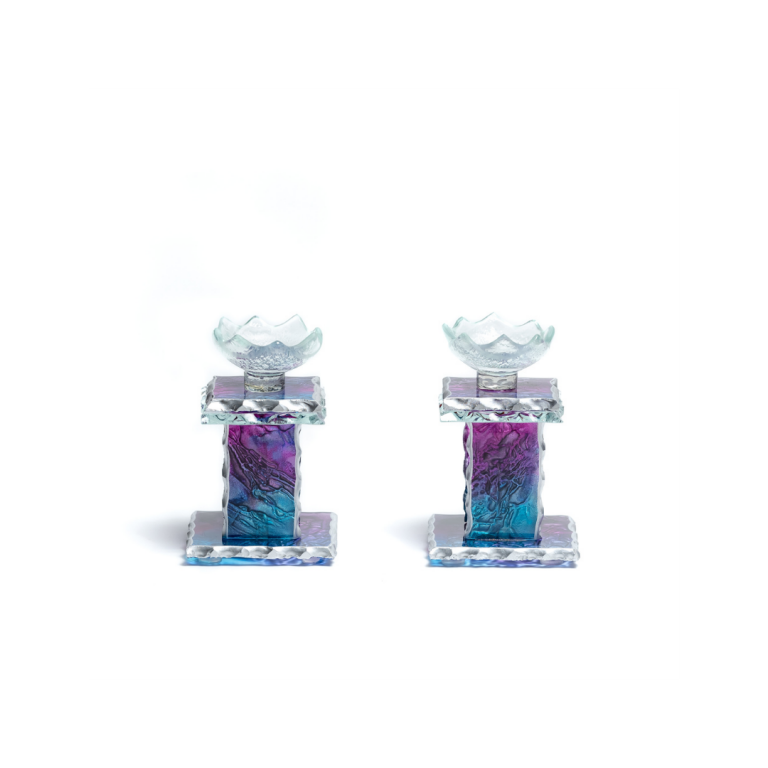 H Shape Glass Candlesticks Gila s Glass Art